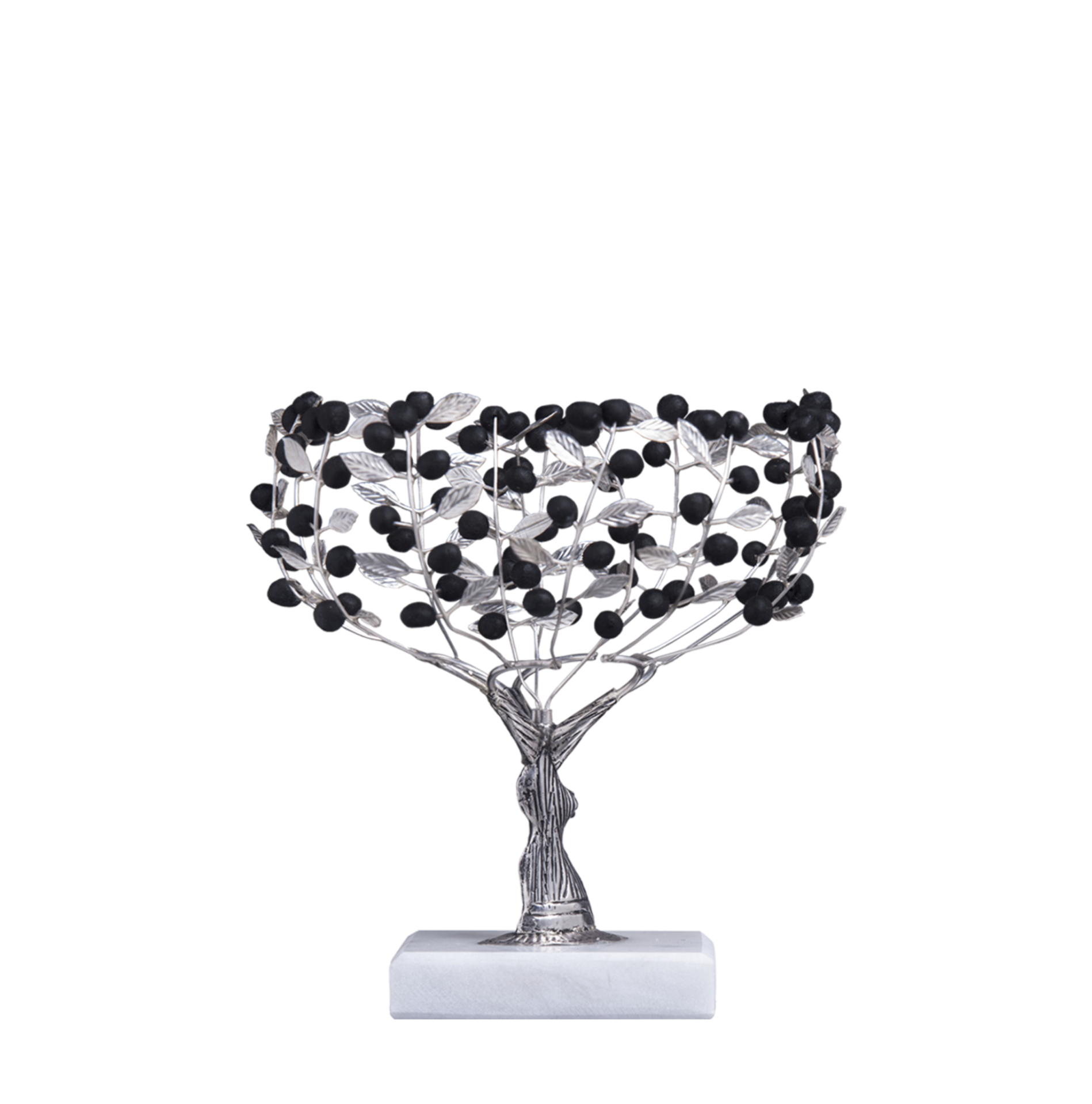 Silver Olive Tree with Ambergris T2 ~ Wire Tree Sculpture – barkastore.com